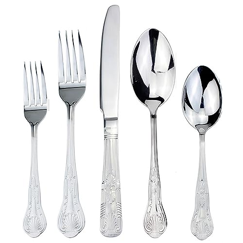 Luxury Silverware Set Cutlery Utensil Flatware Food-Grade Stainless Steel Home Restaurant Small Business,Mirror Finish Tableware 20 Piece Service for 4