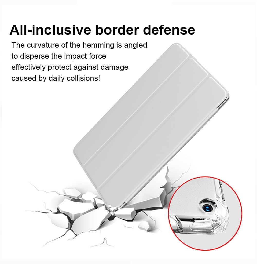 Case Compatible with Samsung Galaxy Tab A8 10.5(X200/X205 Case with Pencil Holder Smart Cover Protective Case Cover Shockproof Cover with Clear TPU Back Shell Tablet Case Cover (Color : Lavender Pur