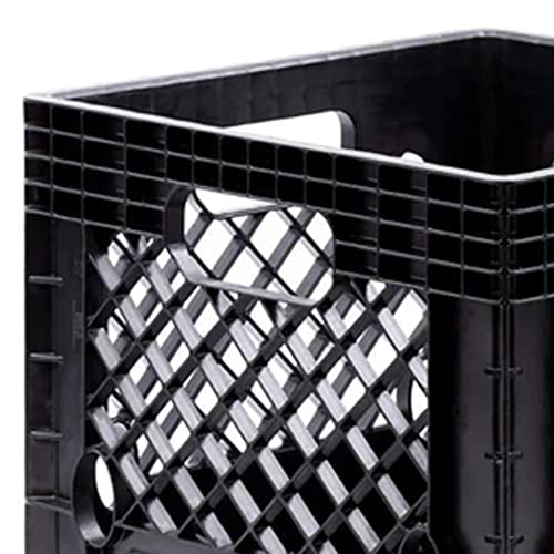 Juggernaut Storage 11" x 13" x 13" Black Milk Crate (Pack of 2)