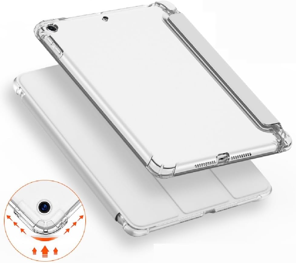 Case Compatible with Samsung Galaxy Tab A8 10.5(X200/X205 Case with Pencil Holder Smart Cover Protective Case Cover Shockproof Cover with Clear TPU Back Shell Tablet Case Cover (Color : Lavender Pur