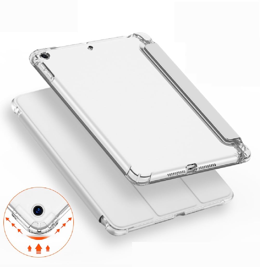 Case Compatible with Samsung Galaxy Tab A8 10.5(X200/X205 Case with Pencil Holder Smart Cover Protective Case Cover Shockproof Cover with Clear TPU Back Shell Tablet Case Cover (Color : Lavender Pur