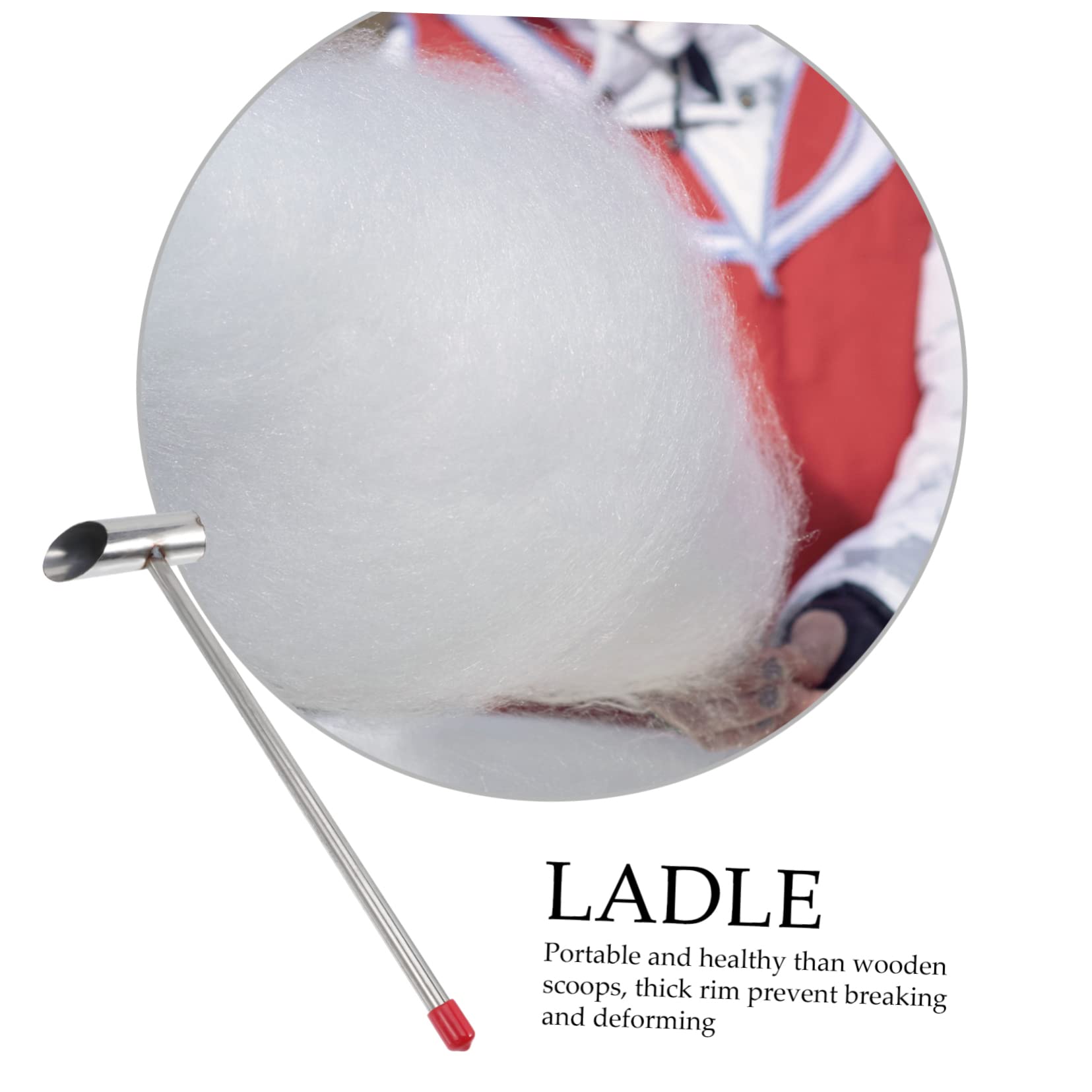TIDTALEO marshmallow scoop cotton candy sugar scoop cotton candy floss spare parts little sugar scoop cotton candy utility scooper floss sugar salt scoop Metal Stainless steel Consumables