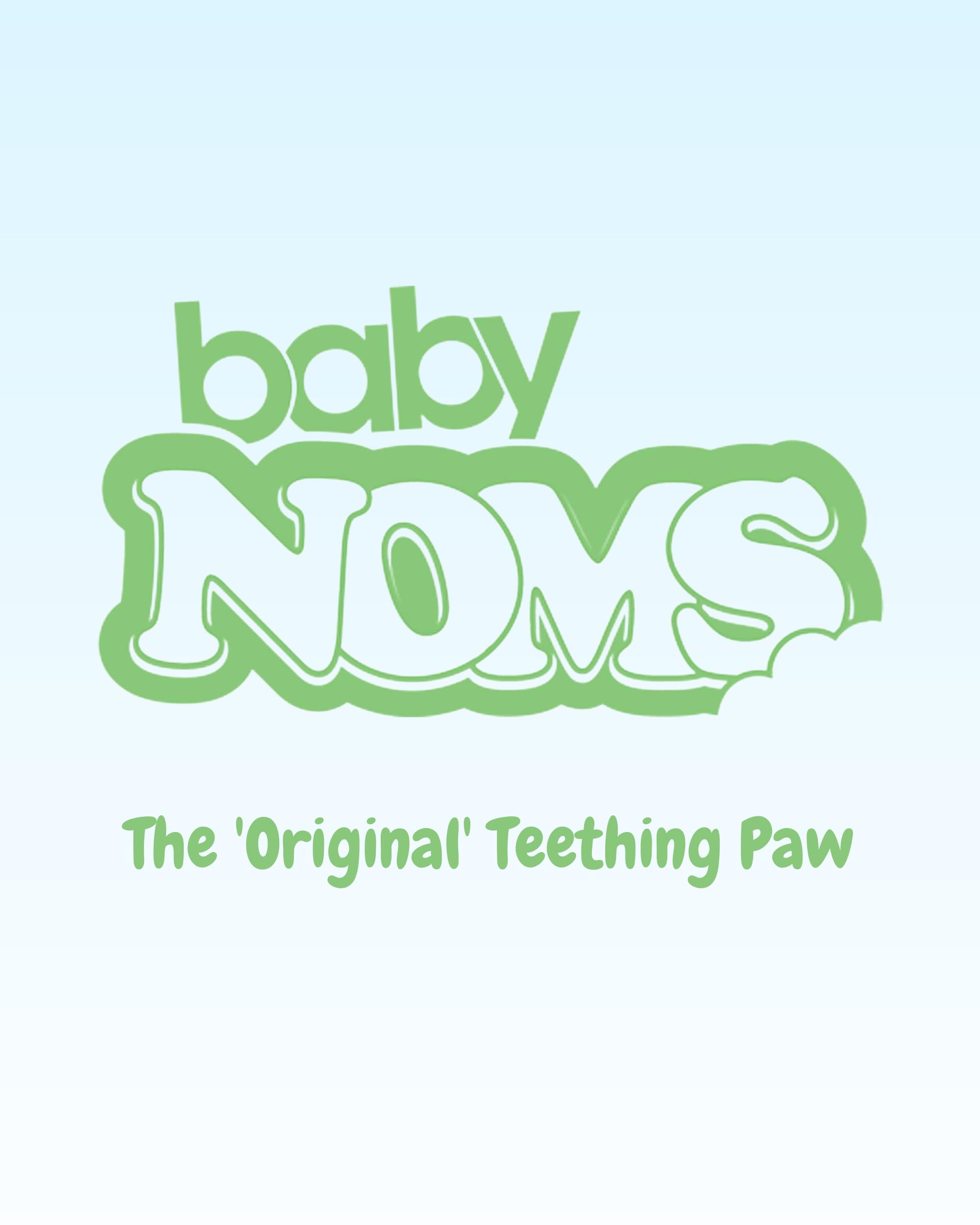 BabyNoms ® Teething Mitten 2-Pack Bundle | Dino Blue & Tiger Orange Teether Paws