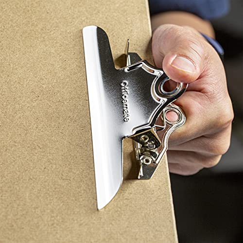 Officemate Recycled Wood Clipboard, Letter Size, 9" x 12.5" with 6" Clip, 3 Pack (83133),Brown