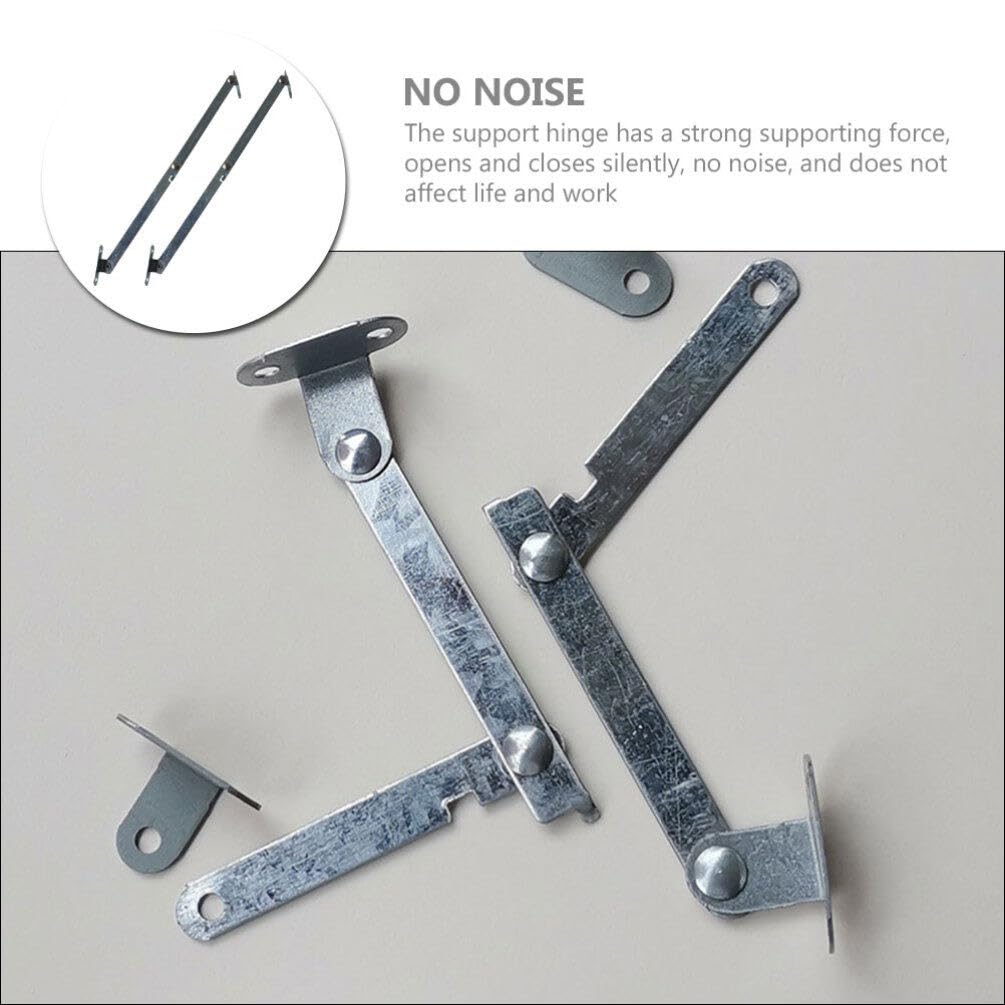 OSALADI 1 Pair Lid Support Buffer Close Lid Support Lift up Stay Support Safety Lid Supports Floor Mirror Iron Hinge