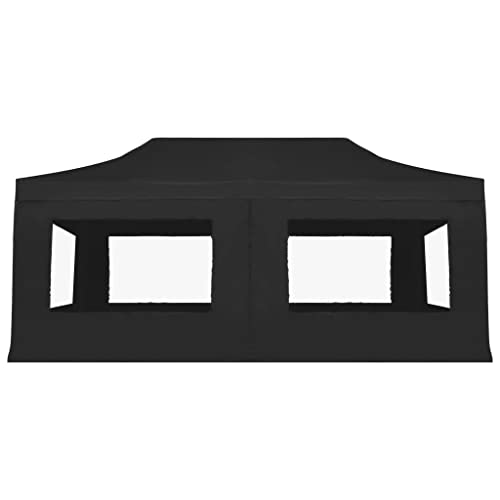 Professional Folding Party Tent with Walls Aluminum,Fruit Stand Gazebo,Deck Gazebo,Camping Gazebo,Hardtop Gazebo,Featuring a Folding Design,for Barbeque,Garden Party,Markets,19.7'x9.8' Anthracite
