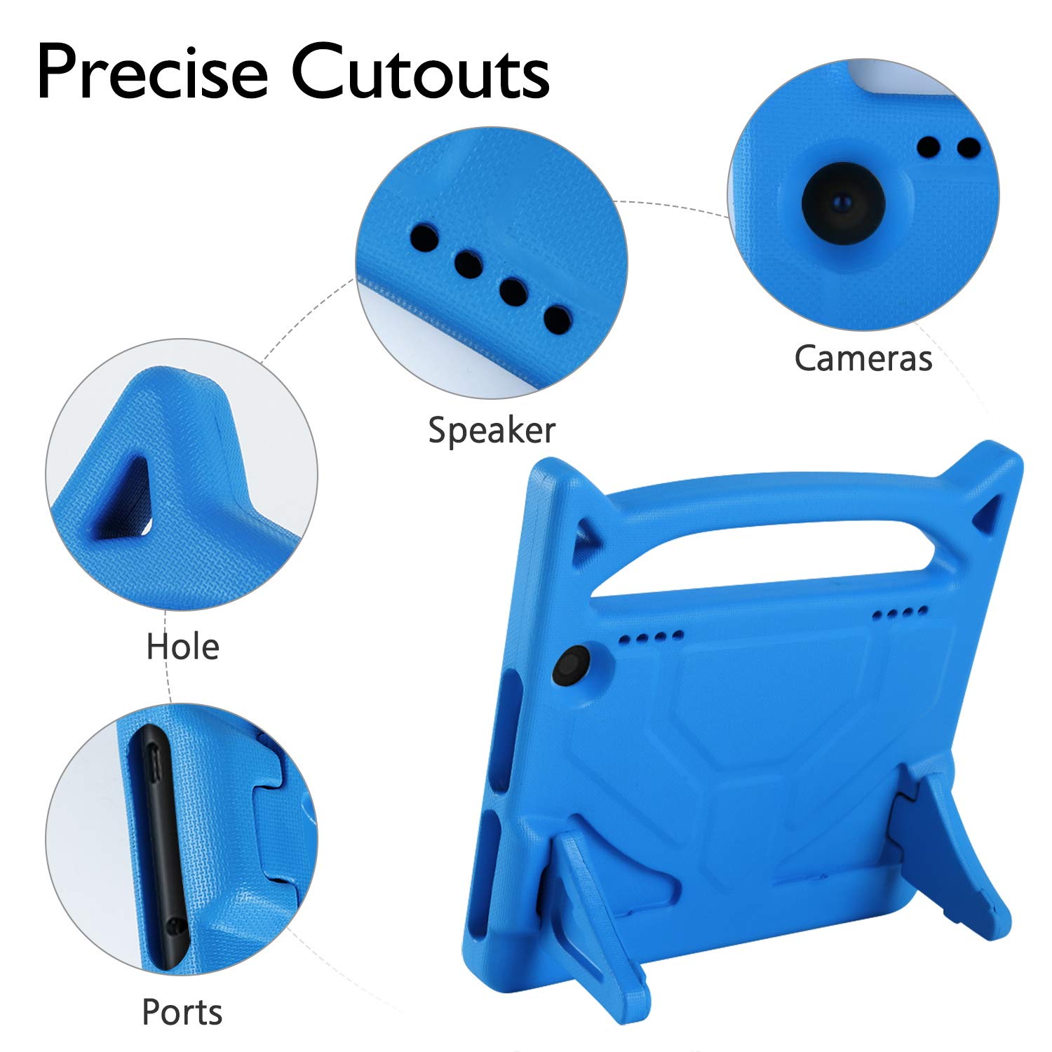 Case for 8 inch Tablet (2022/2020 Release 12th/10th Genearion), Ubearkk Kid Friendly Light Weight Shock Proof with Kick Stand Back Cover EVA Protective Kids Case NOT fit for iPad/Samsung/ONN Tab