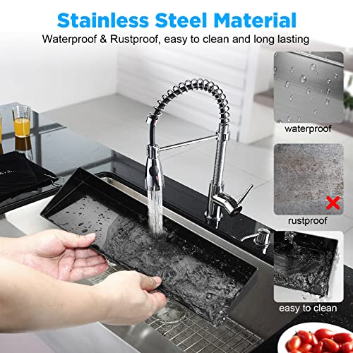 Amawarm Over Stove Spice Rack,Stove Shelf,Magnetic Spice Rack,Stove Top Shelf,2pcs 15" Stainless Steel Spice Shelf For Stove,Kitchen Storage Organization stove shelf spice rack spice organizer