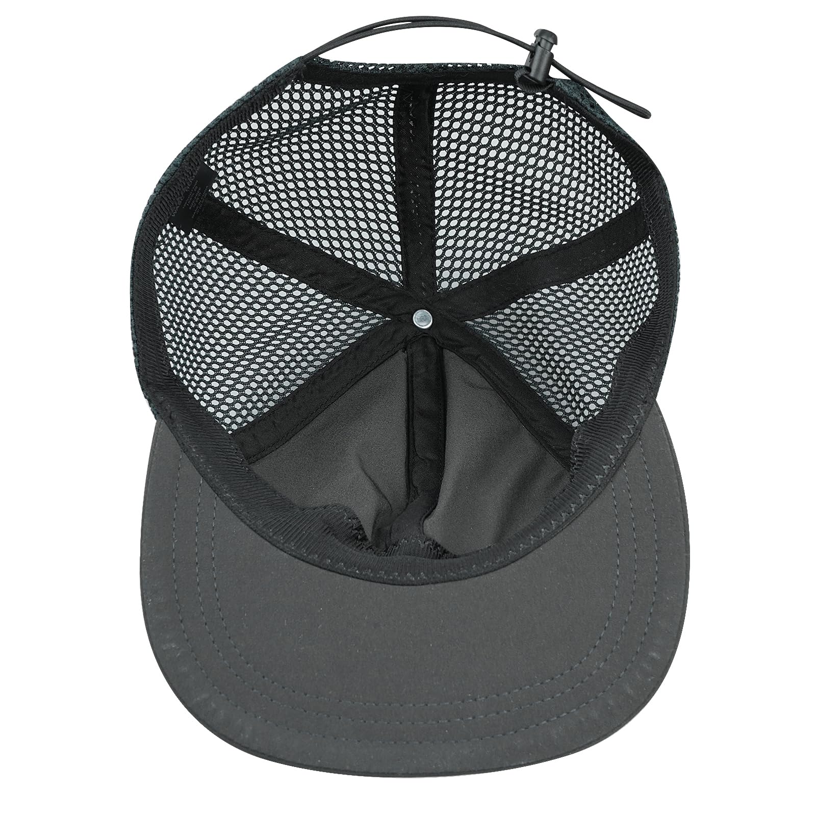 Clakllie Mesh Back Hat for Women Flat Brim Baseball Cap Men Ultra Thin Trucker Hats Outdoor Snapback Dad Hat Fitted Hats,Grey