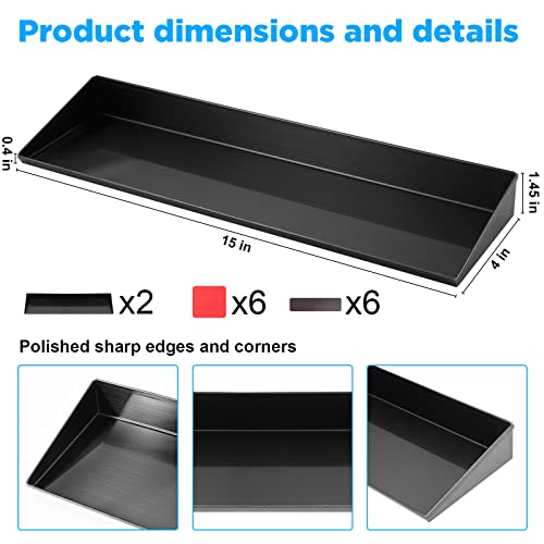 Amawarm Over Stove Spice Rack,Stove Shelf,Magnetic Spice Rack,Stove Top Shelf,2pcs 15" Stainless Steel Spice Shelf For Stove,Kitchen Storage Organization stove shelf spice rack spice organizer