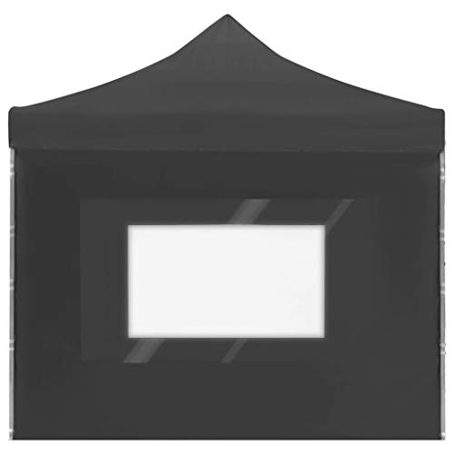 Professional Folding Party Tent with Walls Aluminum,Fruit Stand Gazebo,Deck Gazebo,Camping Gazebo,Hardtop Gazebo,Featuring a Folding Design,for Barbeque,Garden Party,Markets,19.7'x9.8' Anthracite