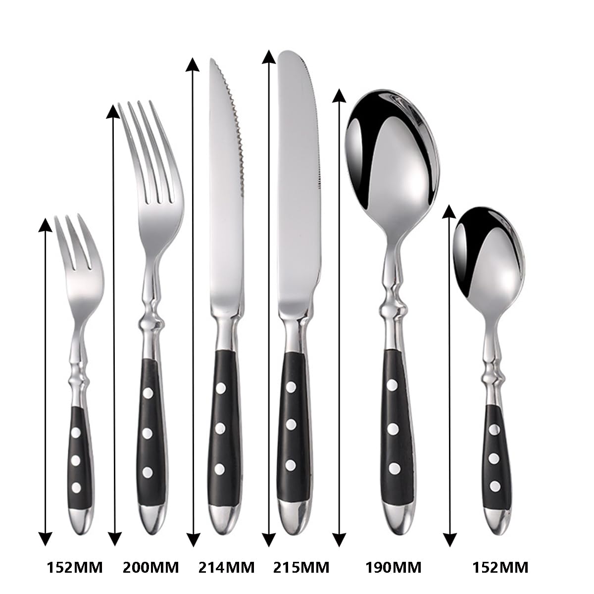 Aimilan 72 Piece Modern Flatware Set with Steak Knives, 18/10 Stainless Steel Silverware Set for 12, Cutlery Set Include Fork Knife Spoon, Mirror Polished, Dishwasher Safe (72 Pcs Service for 12)