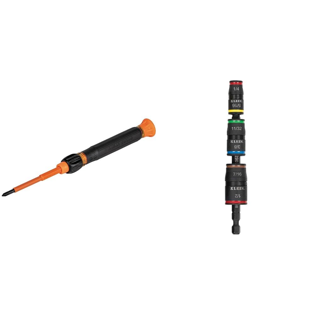 Klein Tools Precision Screwdriver Set (32581INS) and Impact Flip Socket Set (32907)