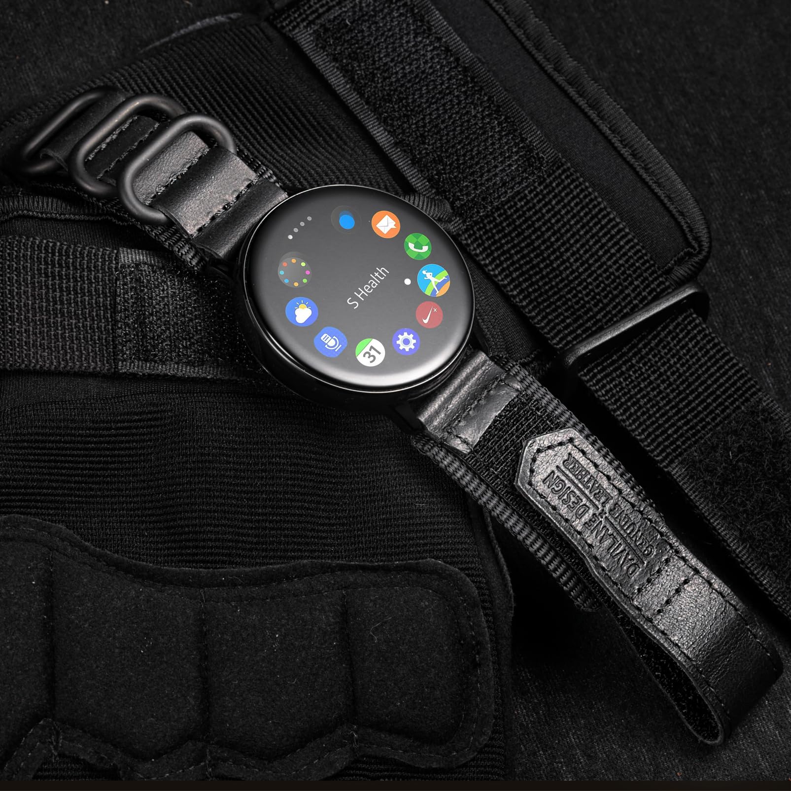 DAVILANE Compatible with Samsung Galaxy Watch Bands,20mm Quick Release Leather Nylon Watch Strap for Galaxy Watch 6 Classic 47mm 43mm/6 44mm 40mm/5 40mm 44mm/5 Pro 45mm etc.