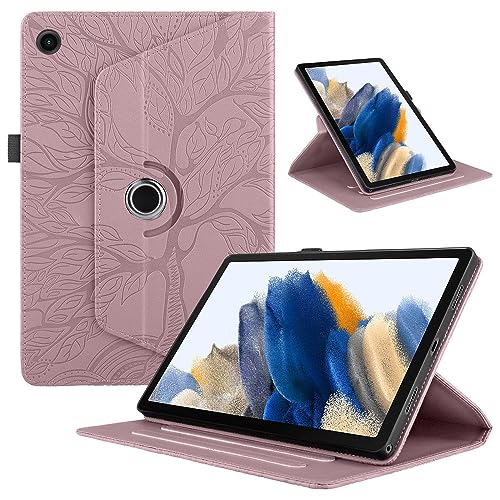 for Samsung Galaxy Tab A8 10.5 (2021) SM-X200 X205 Tablet Case TPU + PU Leather Kickstand Cover with Auto Wake/Sleep [Tree of Life]- 02