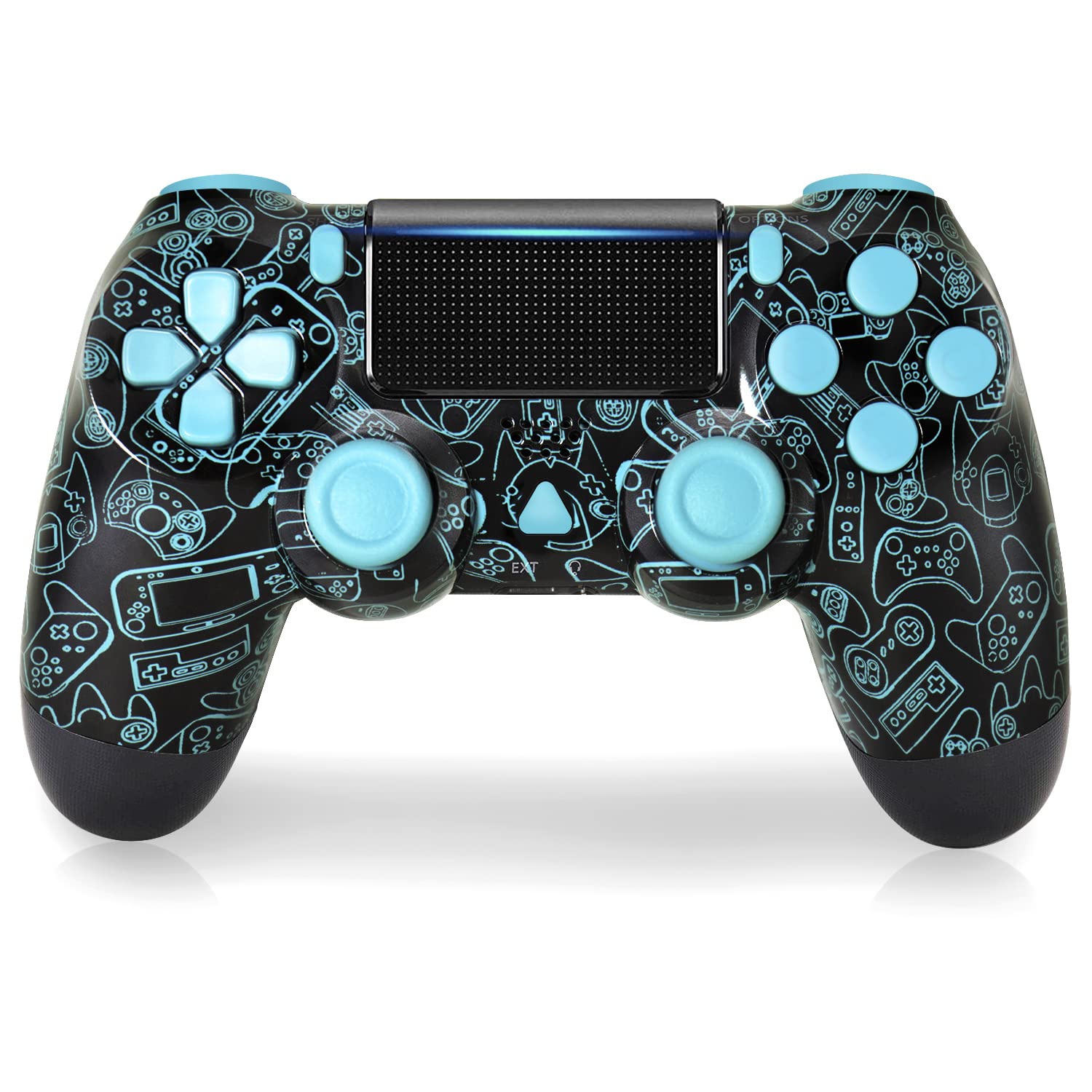 Wireless Controller for P4/Slim/Pro/PC, Remote Controller with Dual Vibration, Audio Gyro, Double Vibration Function