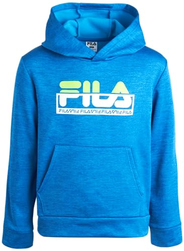 Fila Boys' Sweatsuit Set - 2 Piece Active Hoodie Sweatshirt and Jogger Sweatpants - Performance Activewear Set for Boys, 8-12, Size 12, Prince Blue