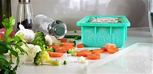 Stash Silicone Freezing Tray with Lid and Baking Tray β One Large Freezer Tray makes up to 4 cups serving β Freezer Soup Container - Oven Safe, Microwave Safe and BPA Free Silicone Container Tray Β