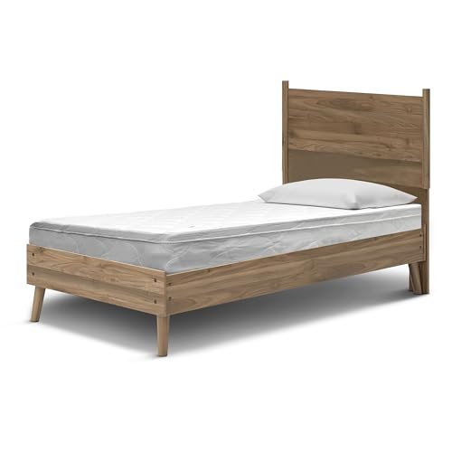 Twin Size Mattress - 6 Inch Cool Comfort Foam & Spring Hybrid Mattress with Breathable Organic Cotton Cover - Quilted Soft Tight Top - Rolled in a Box - Oliver & Smith