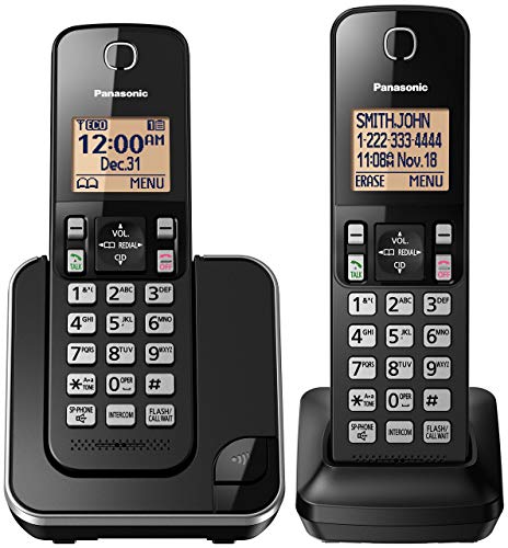Panasonic KX-TGC352B / KX-TGC382B Dect 6.0 2-Handset Landline Telephone (Renewed)