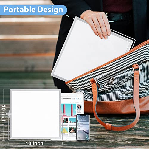 Small WhiteBoard with Stand 10" X 10", ARCOBIS Magnetic Double-Sided Dry Erase White Board Easel for Desk Students Kids Home Office