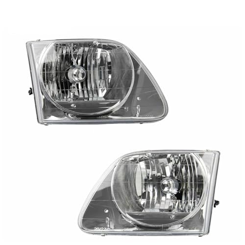 Hyiccoes 2pcs Headlight Factory Style Halogen Bulb Left Right Side Headlights Headlamps & Truck for Ford for Expedition 97-02 for F150 97-03 & Heritage 04 for F250 97-99 for F250 97-99 2 Piece