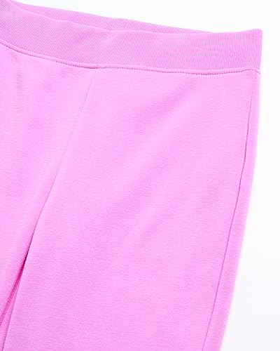 Fila Girls' Active Sweatsuit Set - 2 Piece Performance Fleece Hoodie Sweatshirt and Jogger Sweatpants - Activewear Set, 7-12, Size 7-8, Pink