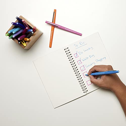 Paper Mate Flair Point-Guard Porous Point Pens, 12 Black Pens.
