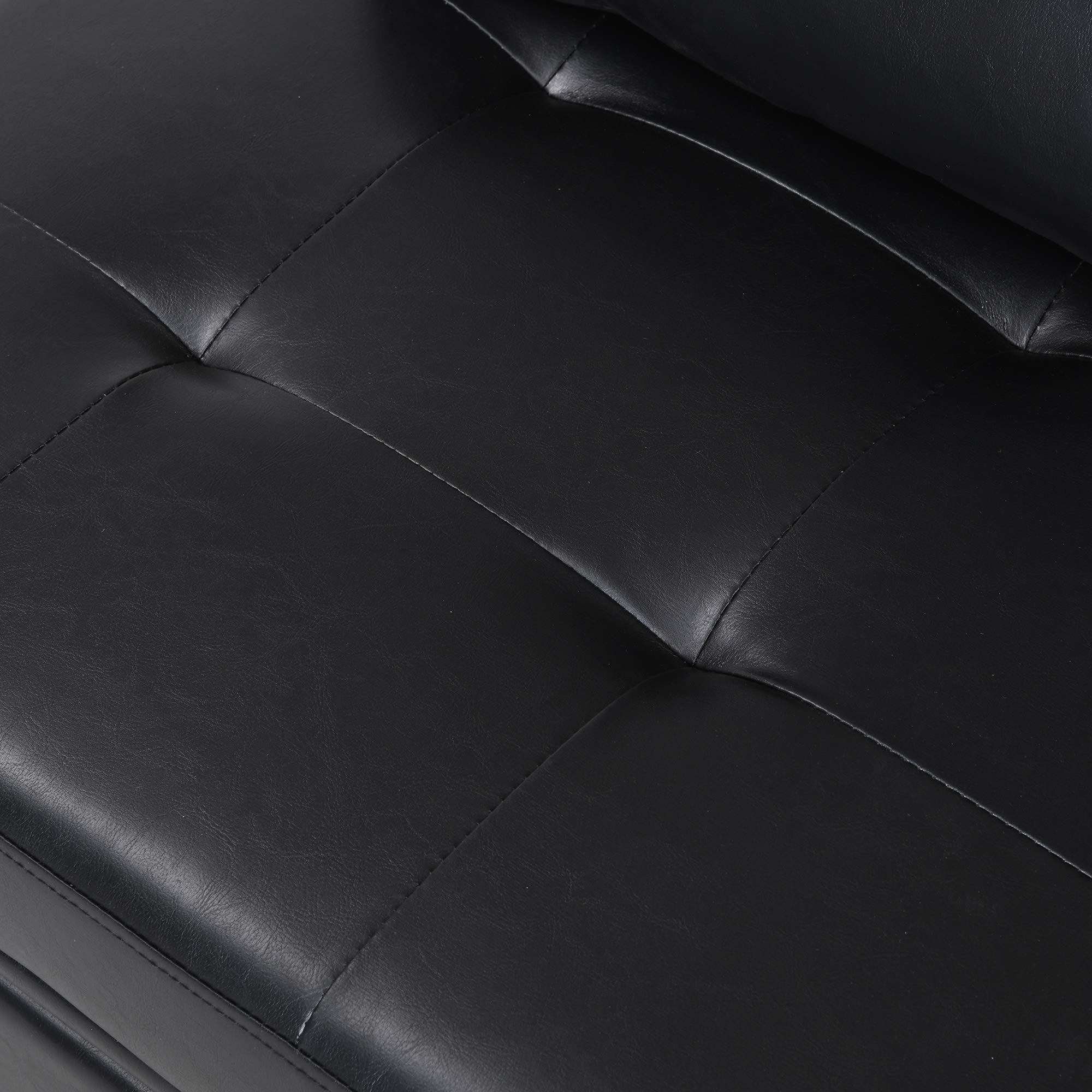 EMKK Sofa Bed, 4 in 1 Multi-Function Folding Ottoman Leather Couch with Adjustable Backrest Modern Convertible Chair for Living Room Apartment Office