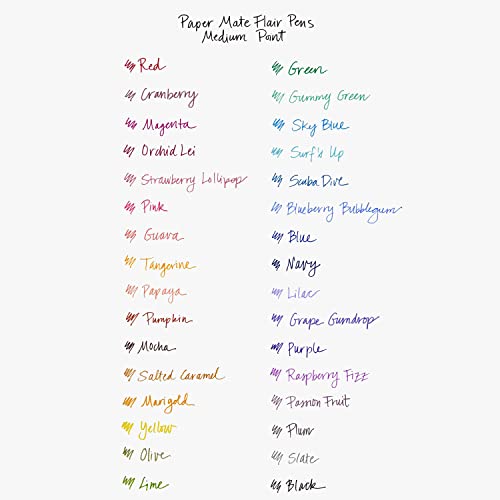 Paper Mate Flair Point-Guard Porous Point Pens, 12 Black Pens.