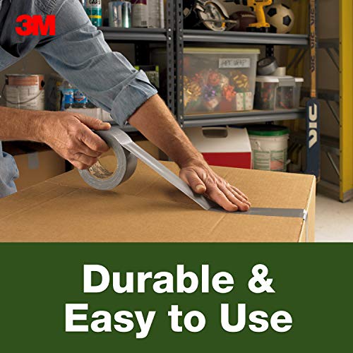 3M Basic Duct Tape, Silver Duct Tape for Temporary Repairs, 3M Duct Tape for Indoor Use, 1.88 Inches x 55 Yards, 3 Rolls