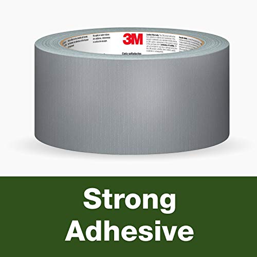 3M Basic Duct Tape, Silver Duct Tape for Temporary Repairs, 3M Duct Tape for Indoor Use, 1.88 Inches x 55 Yards, 3 Rolls