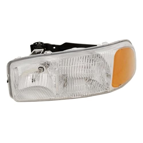 OIICMPX Headlight Driver Side Clear Lens Headlamp W/Bulb for GMC for Yukon for Sierra 3500/2500HD/1500HD/1500 Classic for Sierra 3500/2500HD/2500/1500HD/1500 for Yukon XL 2500/1500