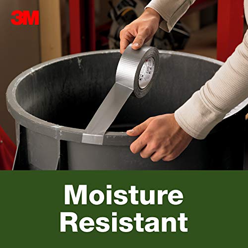 3M Basic Duct Tape, Silver Duct Tape for Temporary Repairs, 3M Duct Tape for Indoor Use, 1.88 Inches x 55 Yards, 3 Rolls