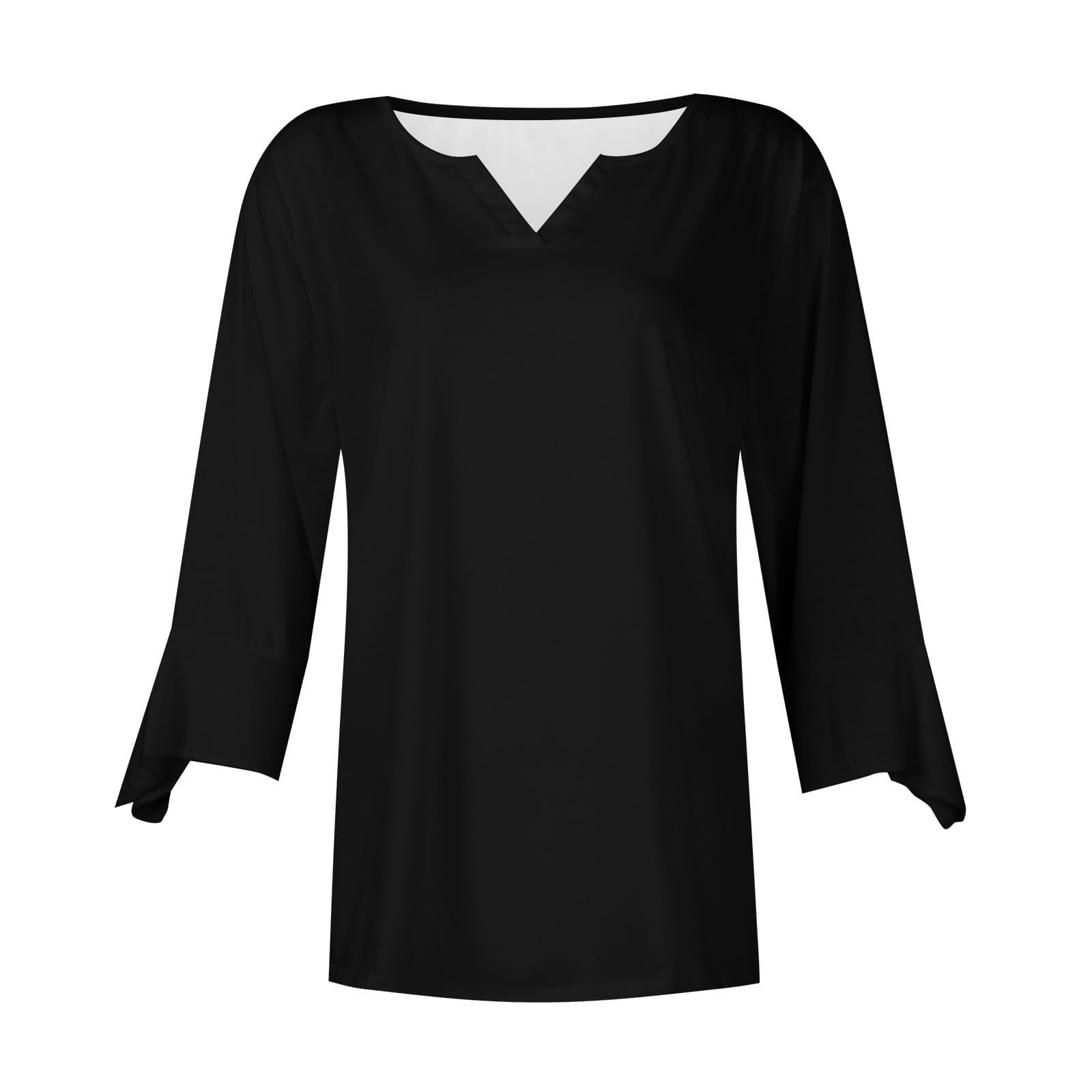 Marble Print Graphic Shirts Leisure Tops for Women Casaul Short Sleeve V-Neck Tees Blouse Regular Soft Tunics Cloth 1-Black 3X-Large
