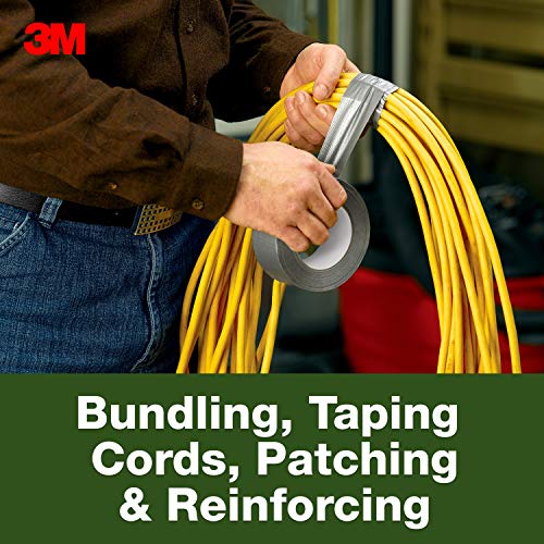 3M Basic Duct Tape, Silver Duct Tape for Temporary Repairs, 3M Duct Tape for Indoor Use, 1.88 Inches x 55 Yards, 3 Rolls