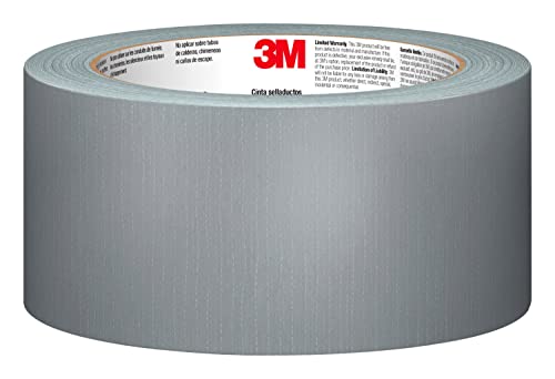 3M Basic Duct Tape, Silver Duct Tape for Temporary Repairs, 3M Duct Tape for Indoor Use, 1.88 Inches x 55 Yards, 3 Rolls