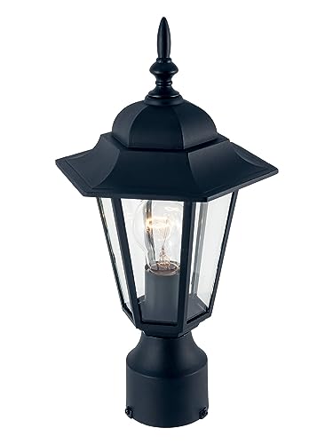 VOLBOZ Outdoor Post Light, Pole Lantern, E26 Base 60W Max, Metal Housing Plus Glass, Wet Location Rated, Bulbs not Included,IP65
