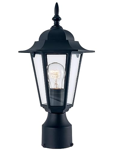 VOLBOZ Outdoor Post Light, Pole Lantern, E26 Base 60W Max, Metal Housing Plus Glass, Wet Location Rated, Bulbs not Included,IP65