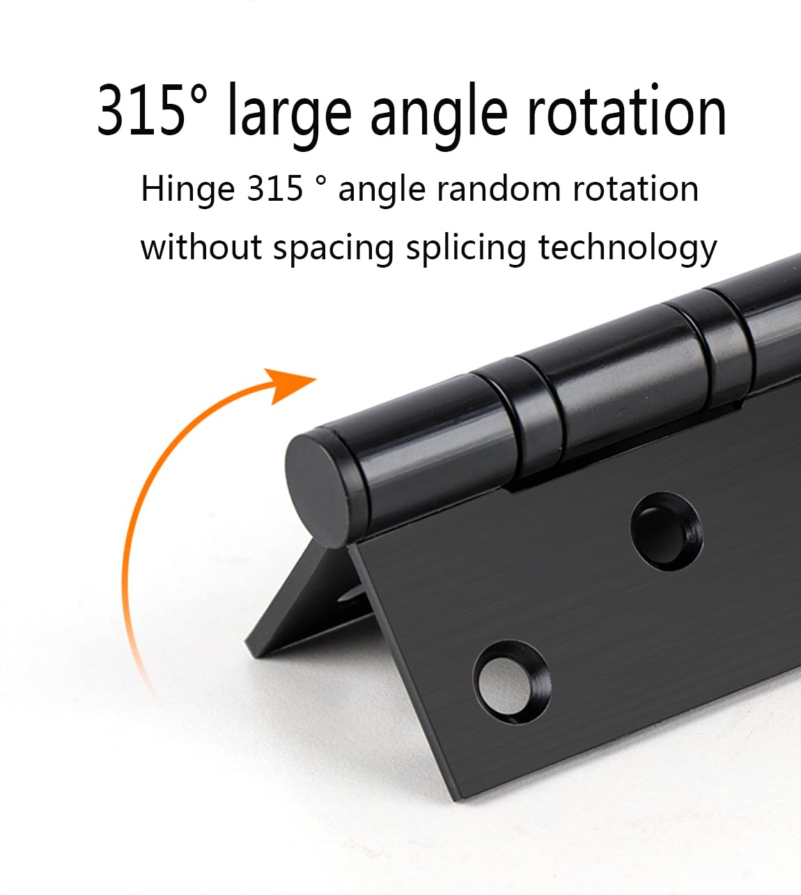 WANLIAN 4" Matte Black Ball Bearing Door Hinges,3 mm Thick Stainless Steel,Solid Square Corner Heavy-Duty for Exterior & Interior Doors, with Mounting Screws (2 Pack)