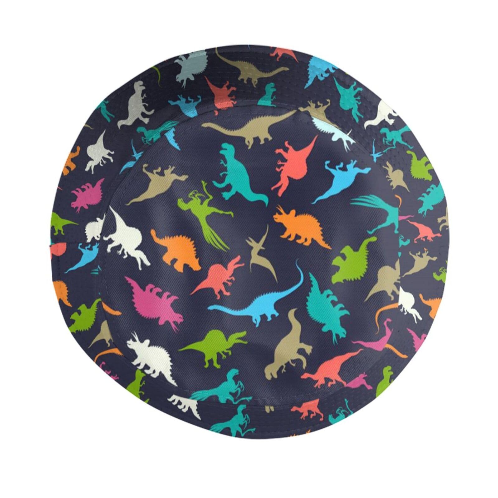 Cute Dinosaurs Sun Hat Dinosaurs Bucket Hats Summer Sun Travel Beach Hat Wide Brim Outdoor Hat for Women Men