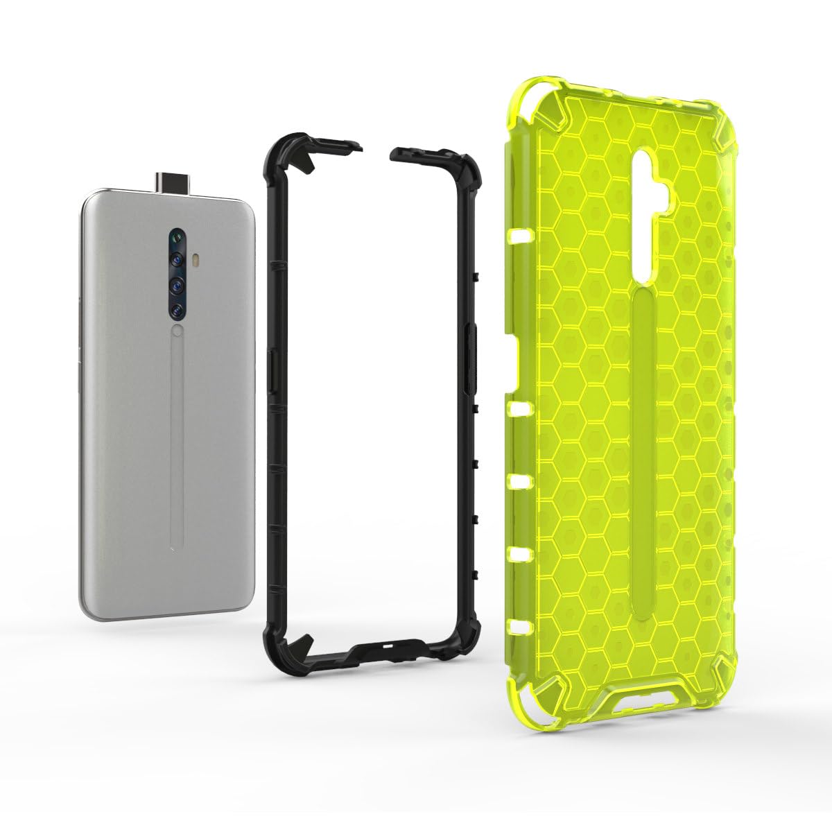 Case for Oppo Reno2 Z Case Compatible with Case for Oppo Reno2 Z TPU+PC Phone Case Cover White