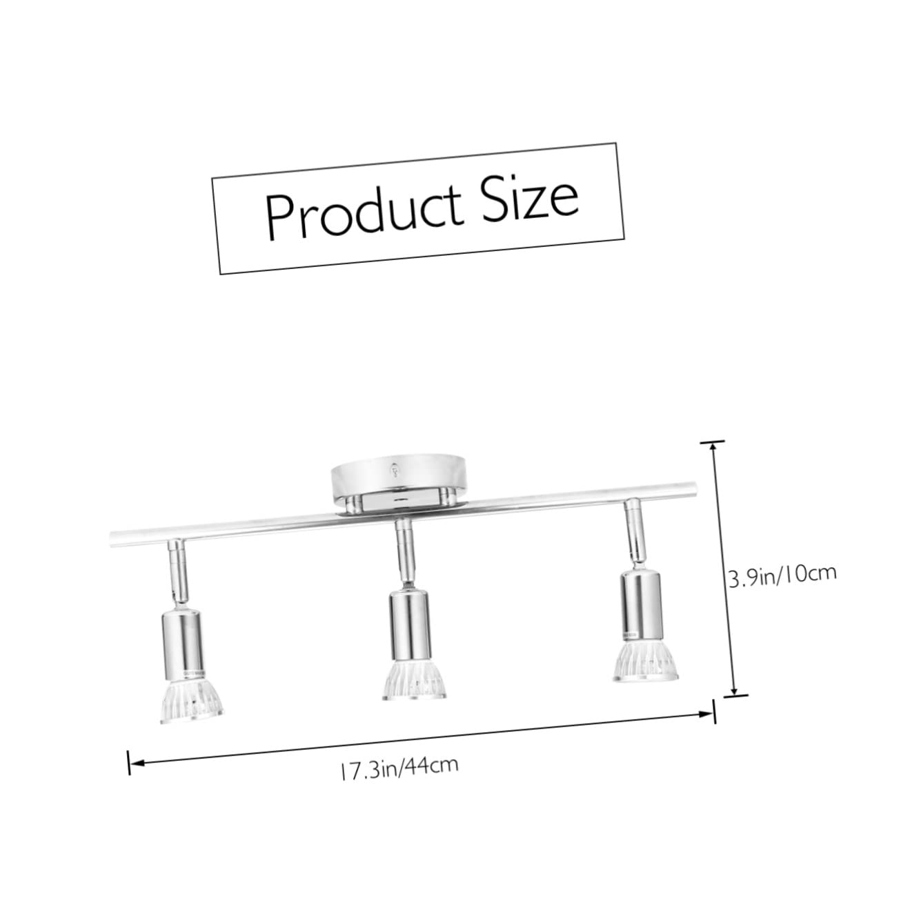DOITOOL 1pc Led Clothing Store Window Background Wall Gu10 Spotlight Decorative Ceiling Lamp Led Ceiling Lights Recessed Light Fixtures Chandelier Lamp Track Head Dimmable Stainless Steel