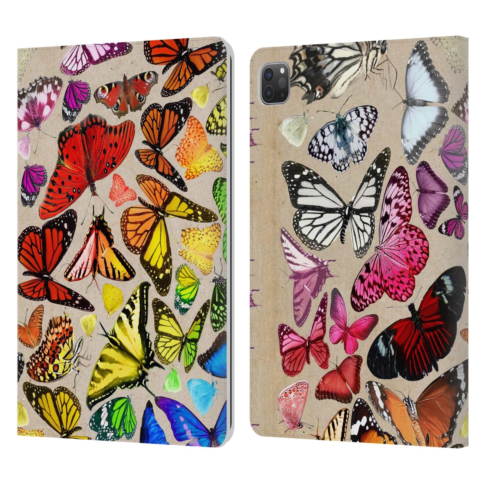 Head Case Designs Officially Licensed Anthony Christou Rainbow Butterflies Art Leather Book Wallet Case Cover Compatible with Apple iPad Pro 11 2020/2021 / 2022