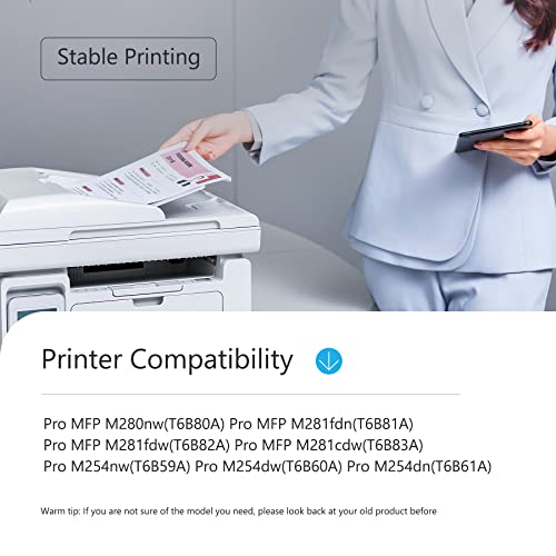 202X Toner Cartridges High-Yield 4-Pack(1BK/1C/1M/1Y) - UOTY Compatible CF500X CF501X CF502X CF503X Toner Replacement for HP Pro MFP M280nw M281fdn M281fdw M281cdw M254nw M254dw M254dn Printer