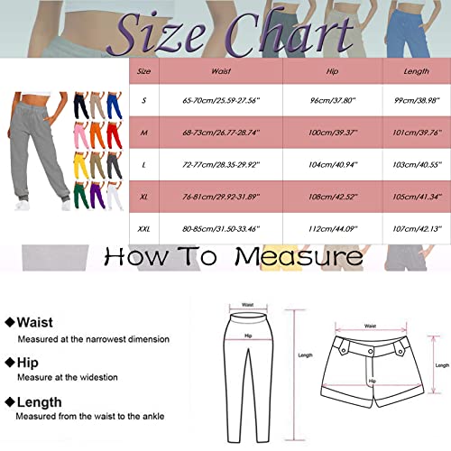 Sweatpants for Women Cinch Bottom Drawstring Elastic Waist Pants Sporty Gym Athletic Yoga Joggers Lounge Trousers with Pockets