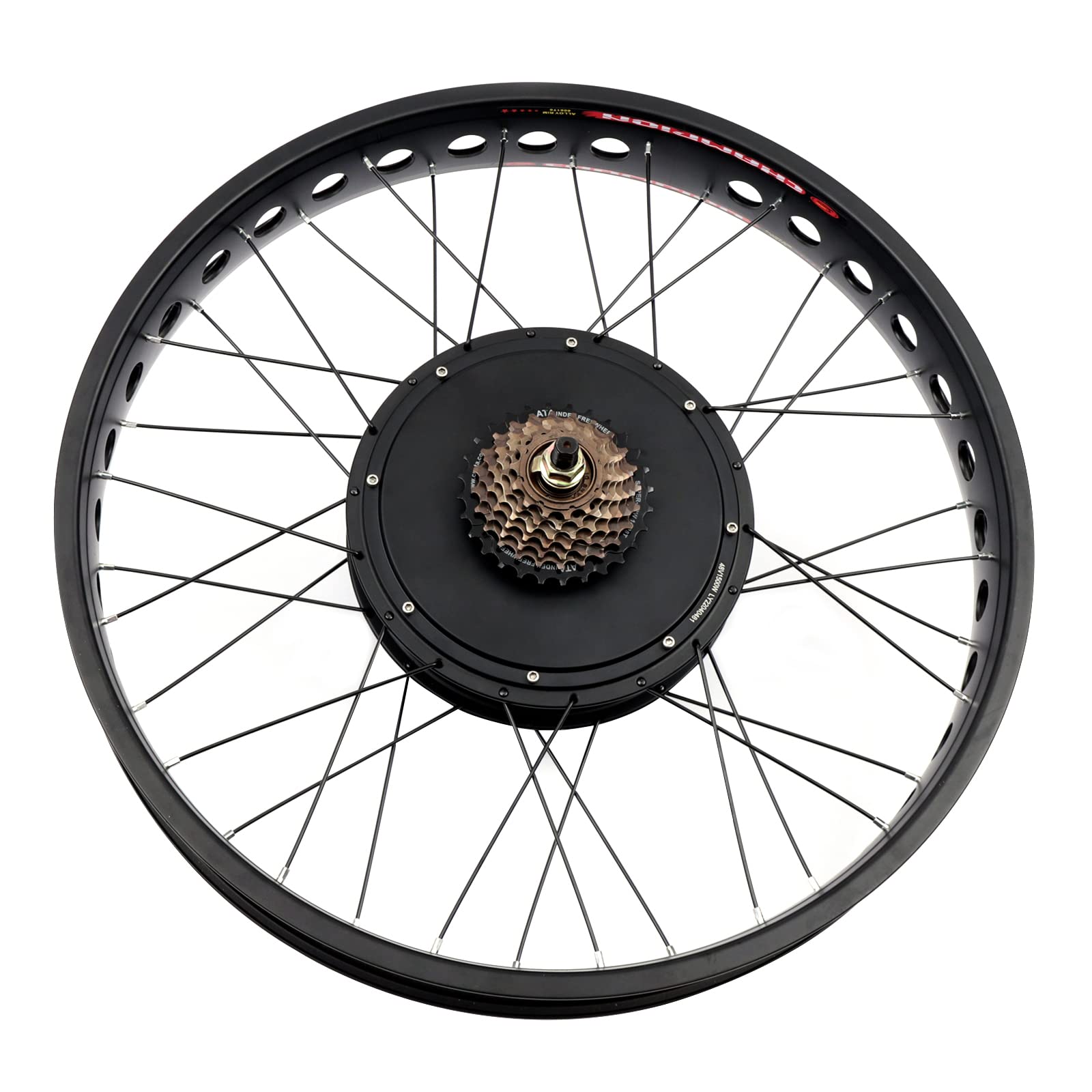 26" 48V 1500W Electric Fat Bike Conversion Kit Rear Wheel E-Bike Motor Conversion Kit with LCD Display for Fat Tire Bike Frame Ebike Wheel Kit Cycling Brushless Gearless Hub Motor Kit