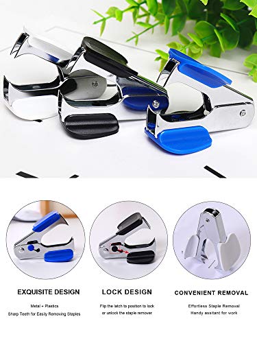 Deli Effortless Desktop Stapler, 40-50 Sheet Capacity, One Finger Touch Stapling, Easy to Load Ergonomic Heavy Duty Stapler, Includes 1500 Staples and Staple Remover