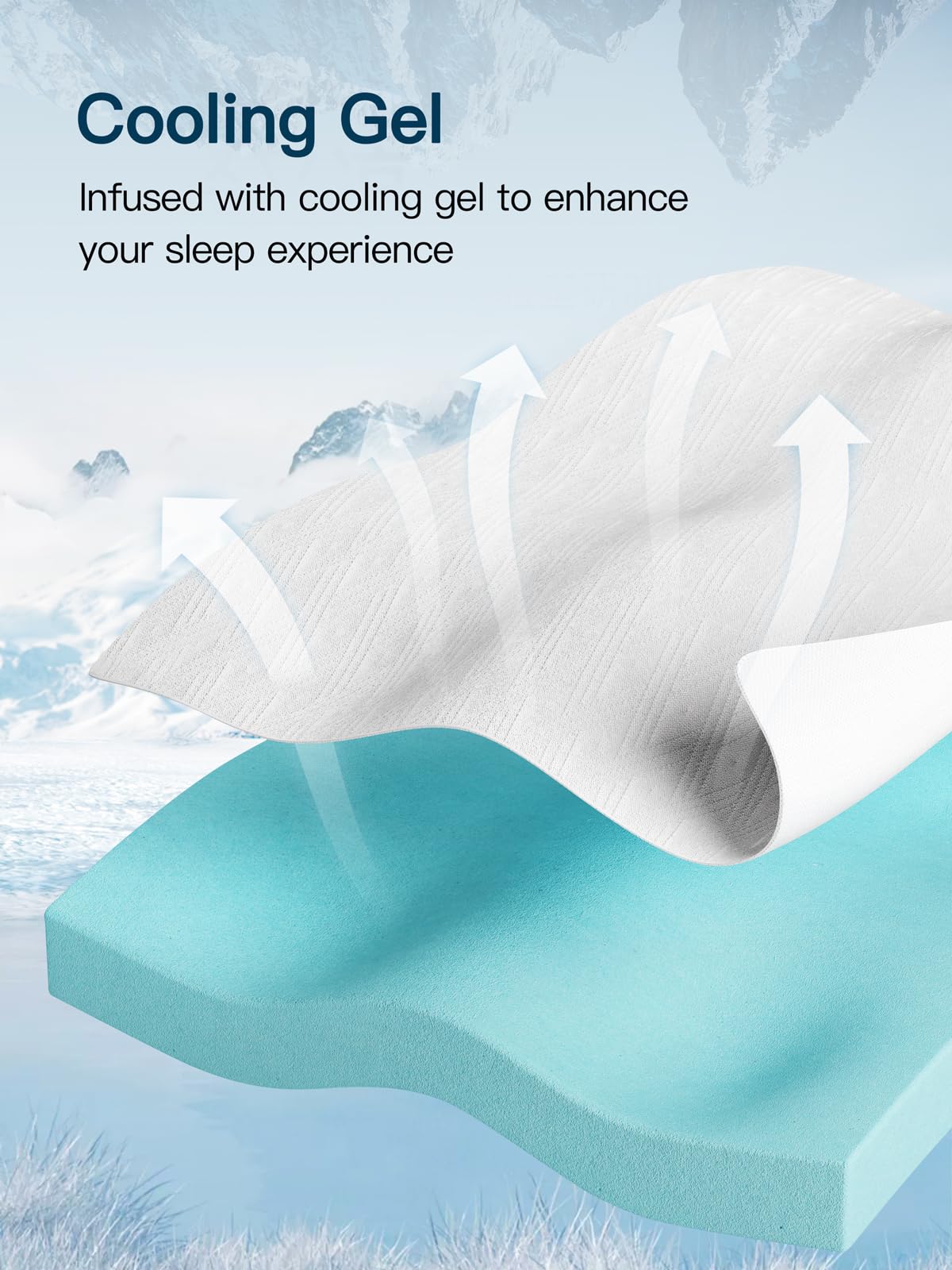 RISAR Two-piece Set：Queen size 3inch memory foam mattress topper & Queen Size Waterproof Mattress Protector.