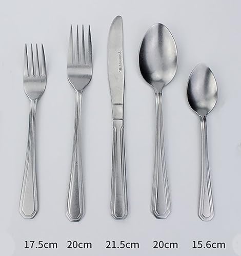 Silverware Set Cutlery Retro Bordered Utensil Flatware Food-Grade Stainless Steel Home Restaurant Small Business,Mirror Finish Tableware 40 Piece Service for 8